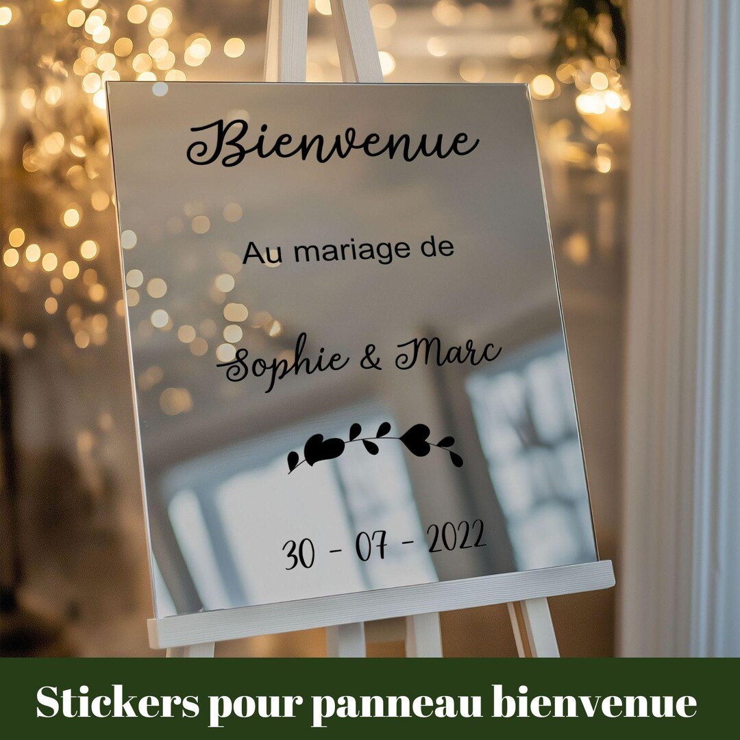 Personalized Stickers for Welcome Mirror Sign of Maximum Size 40x60cm ...