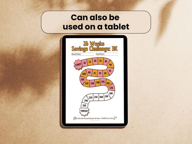 26-week Savings Challenge: Color-in Board Game to Save 3,000 | Fun ...