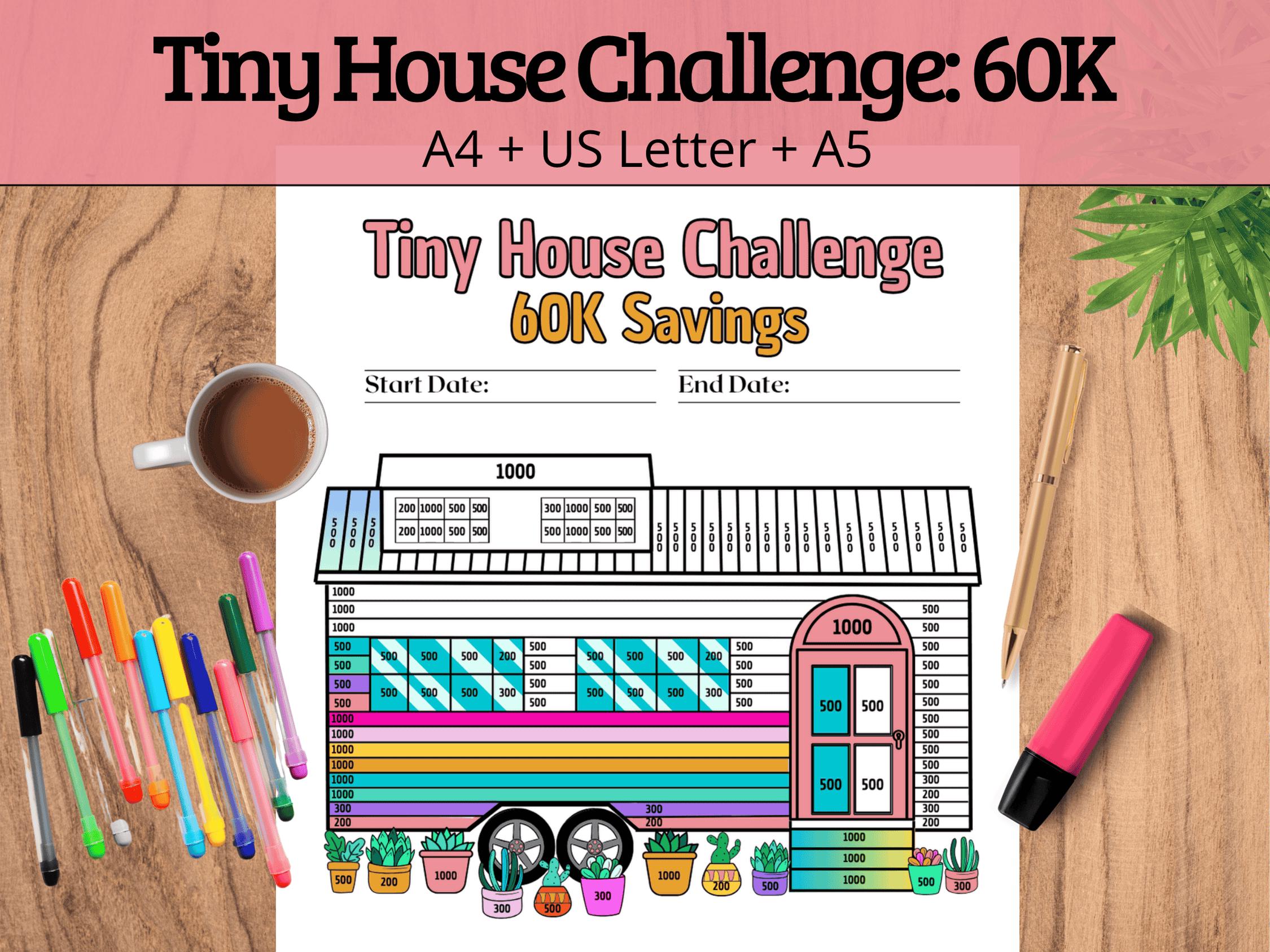60K Tiny House Savings Challenge: Color-code Your Way to a 60,000 ...