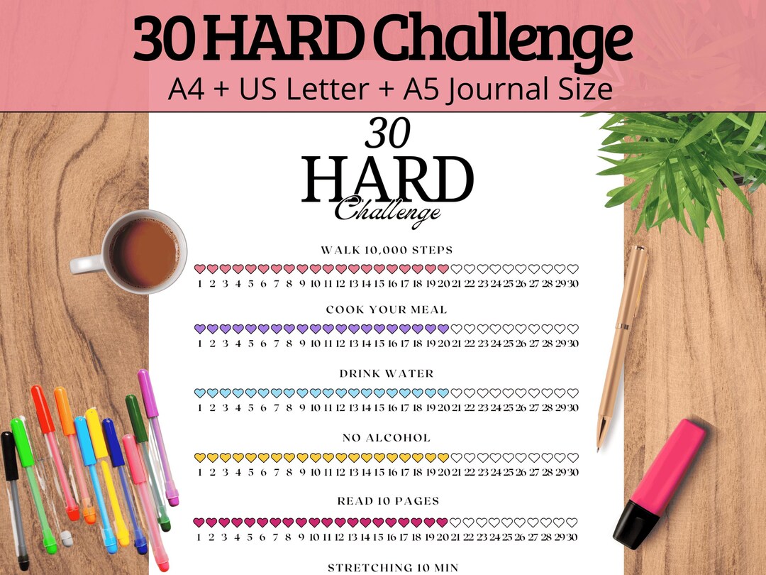 30-day Discipline Challenge: Printable Habit Tracker & Tips, for New ...