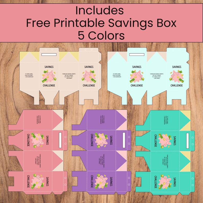 5K Savings Challenge: Cute Printable Little Wallet for Economy ...