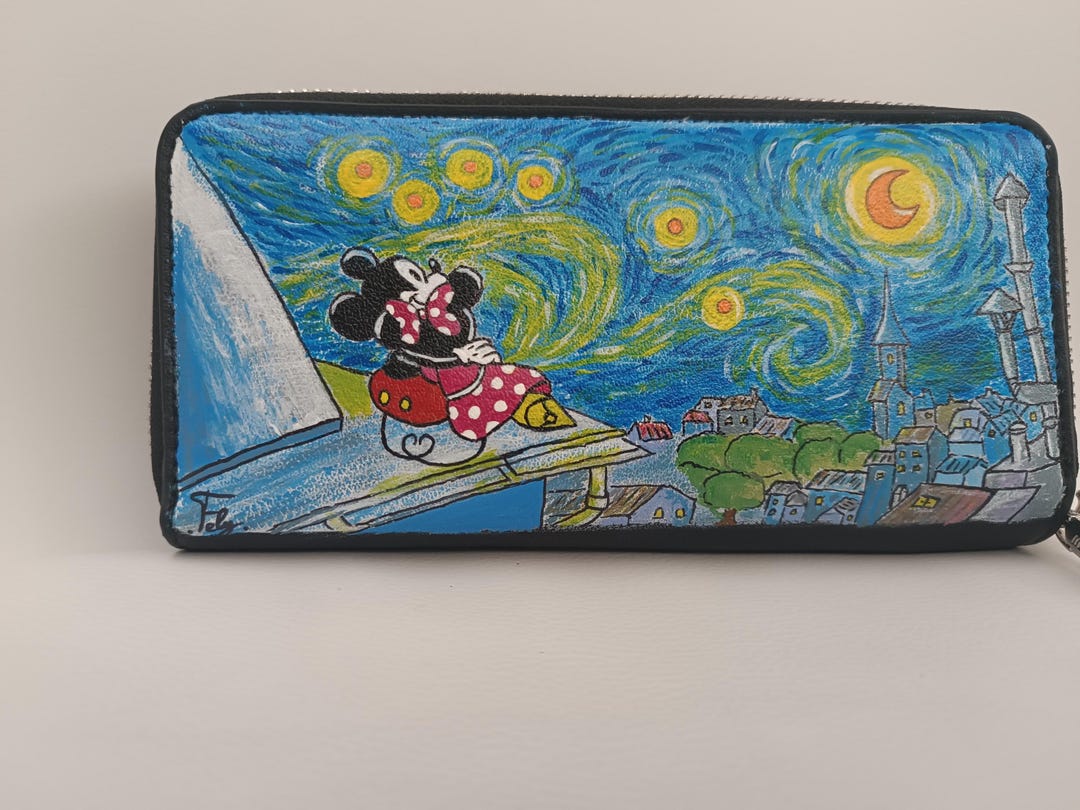 Minnie & Mickey Mouse Starry Night Wallet - Etsy