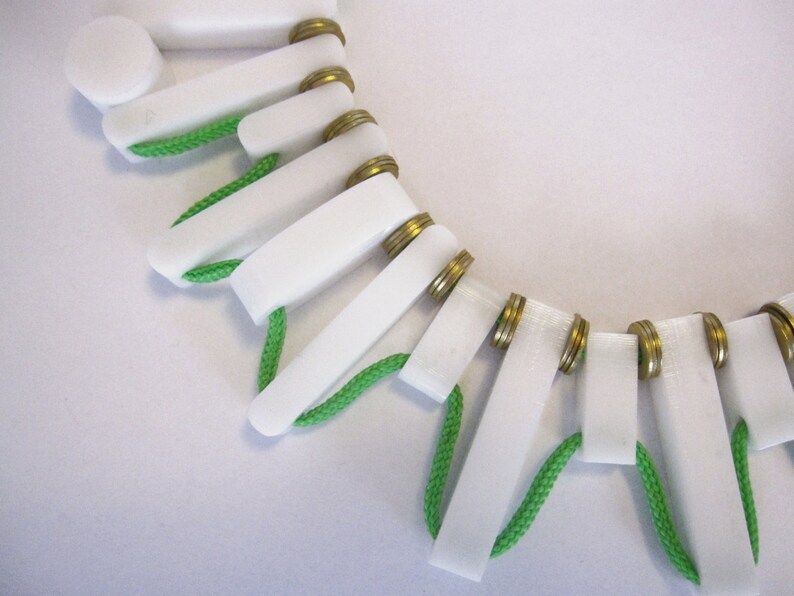Future Ruff No.4 Reclaimed Acrylic Necklace White Eco Sustainable ...