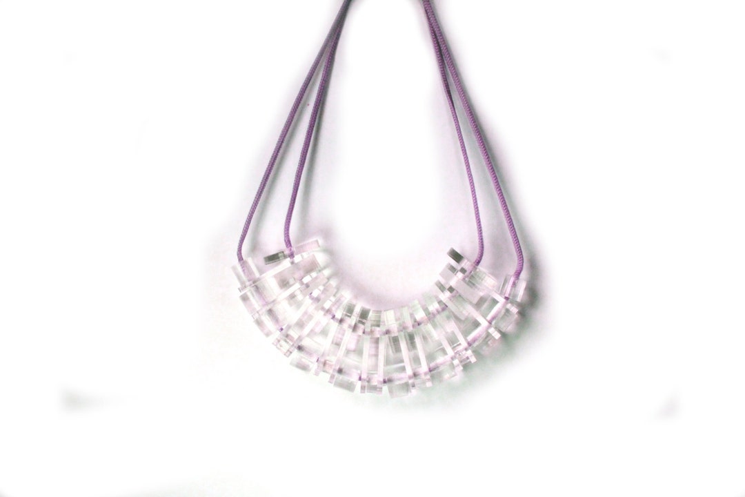 Future Ruff No.14 Reclaimed Acrylic Necklace Clear Eco Sustainable ...