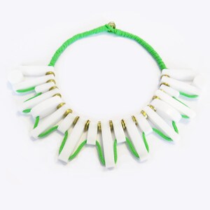 Future Ruff No.4 Reclaimed Acrylic Necklace White Eco Sustainable ...