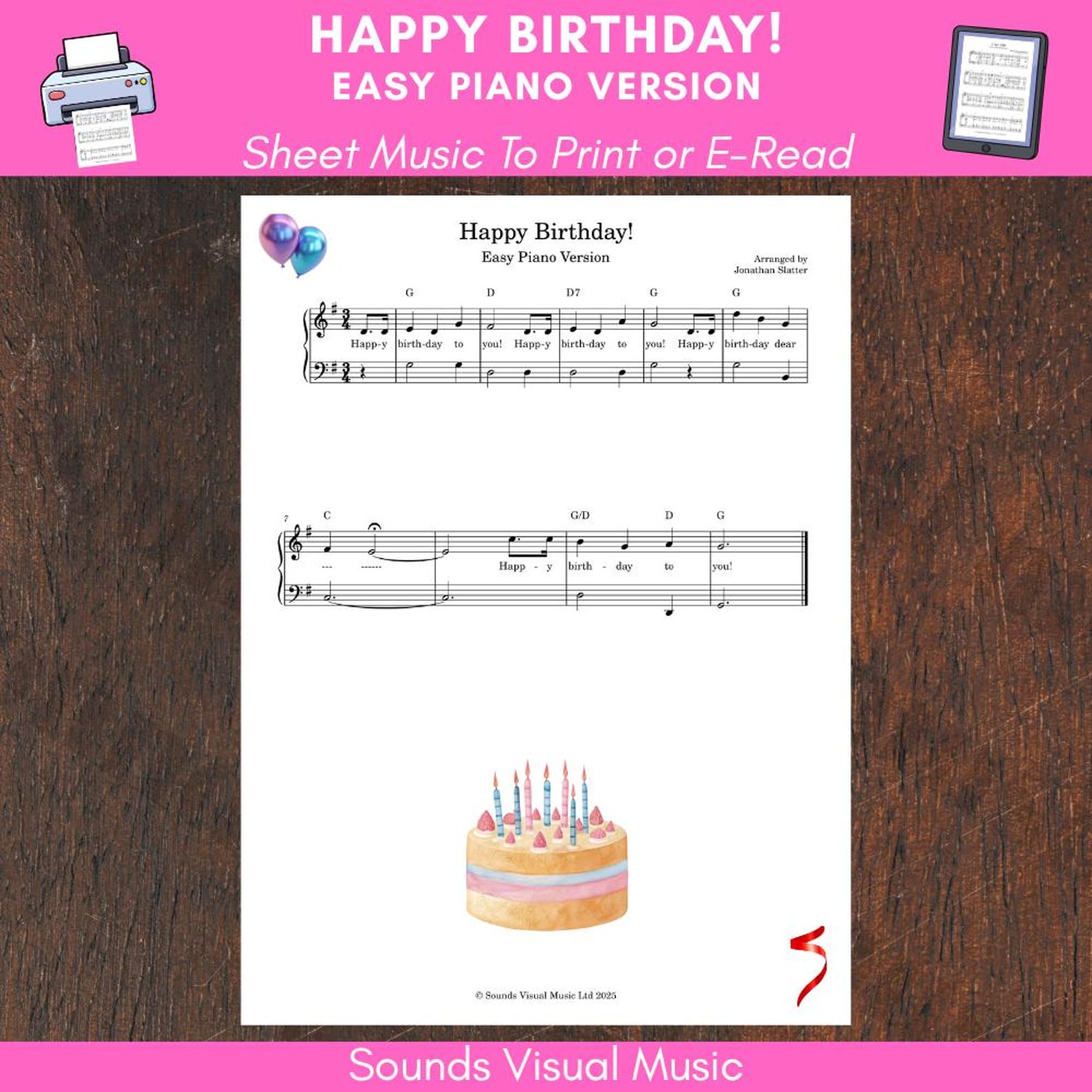 Happy Birthday | Easy Piano Sheet Music for Beginners | Christmas Carol ...