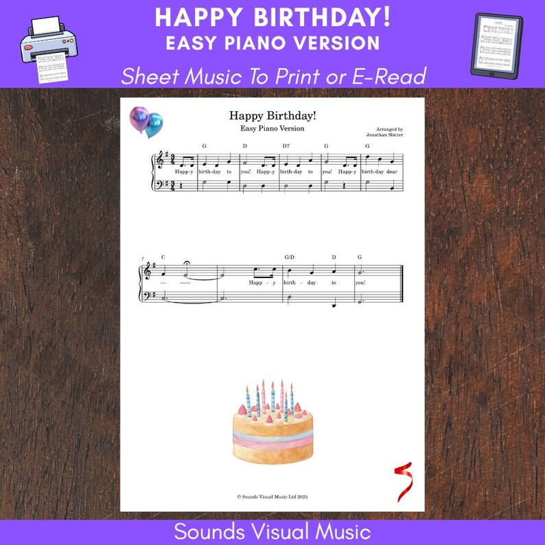 Happy Birthday | Easy Piano Sheet Music for Beginners | Christmas Carol ...
