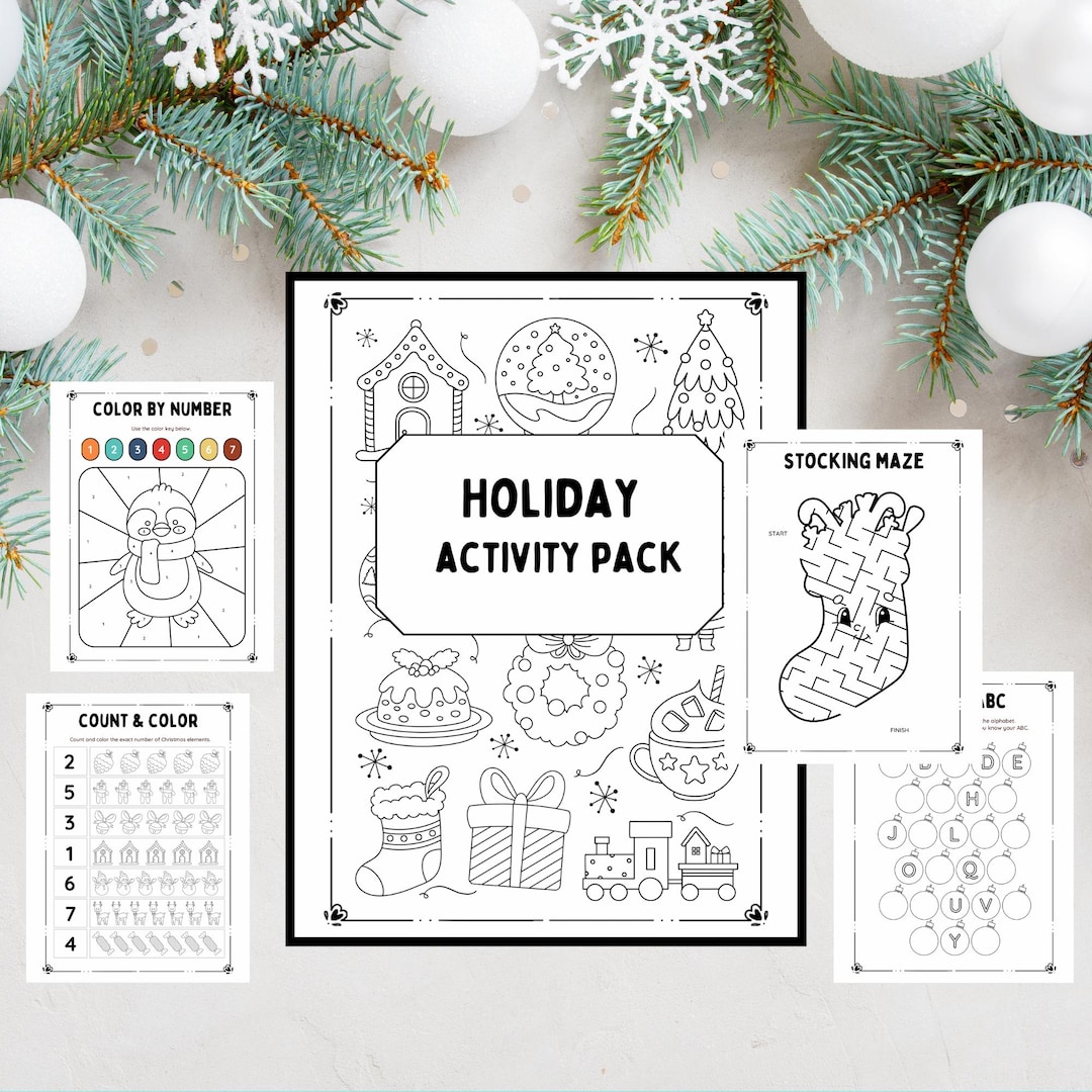 Christmas Activity Worksheets for Kids | Fun Holiday Coloring, Games ...