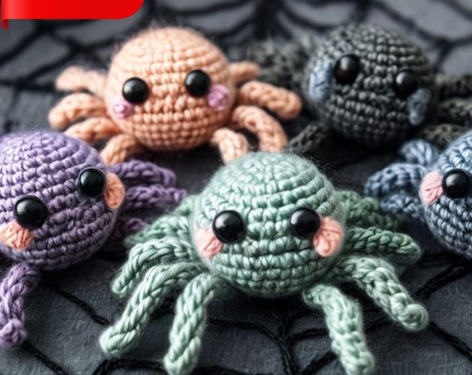 Valentine Spider Crochet Pattern, Amigurumi Crochet Pattern, Spider ...