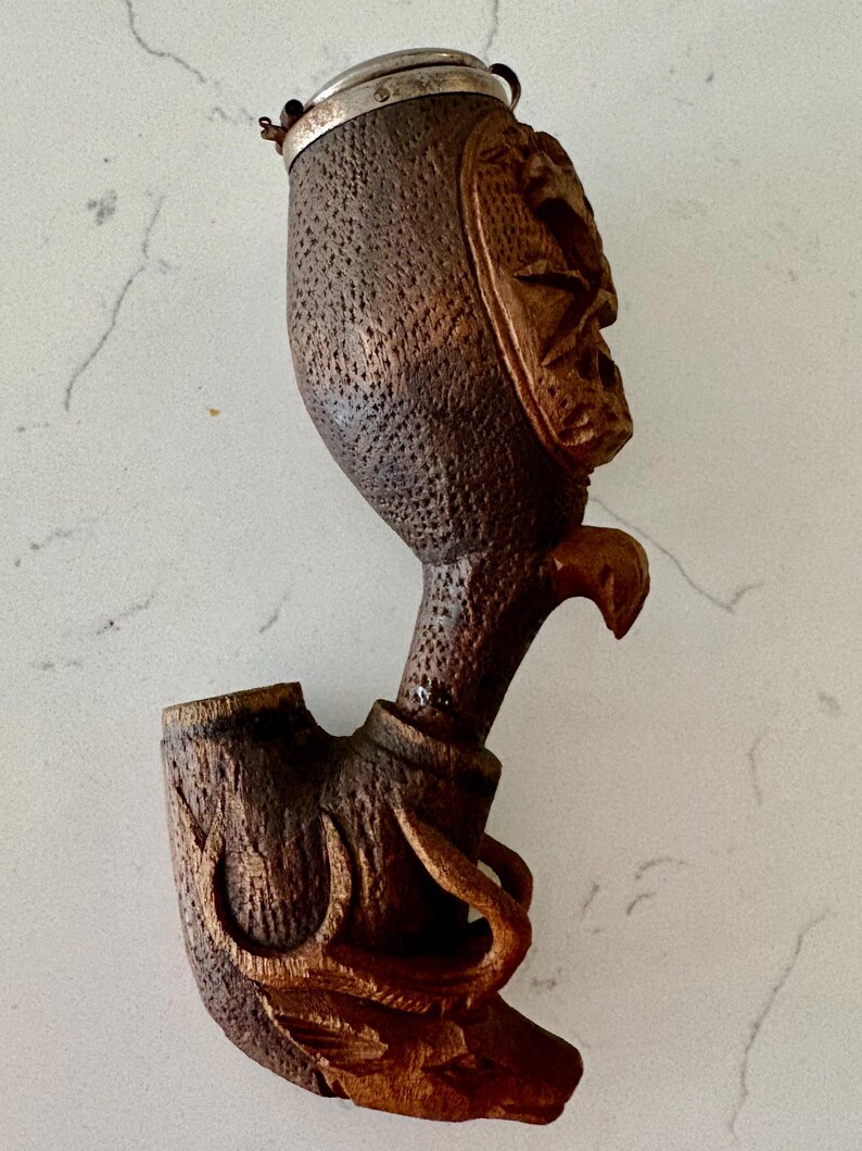 Hand-carved Tobacco Pipe With Stag Head and Flip Top - Etsy
