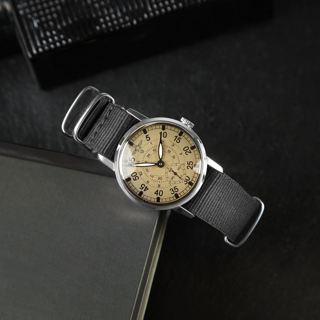 Men's Watch Pilot Style: Stainless Steel, Optional Engraving, Idea for ...