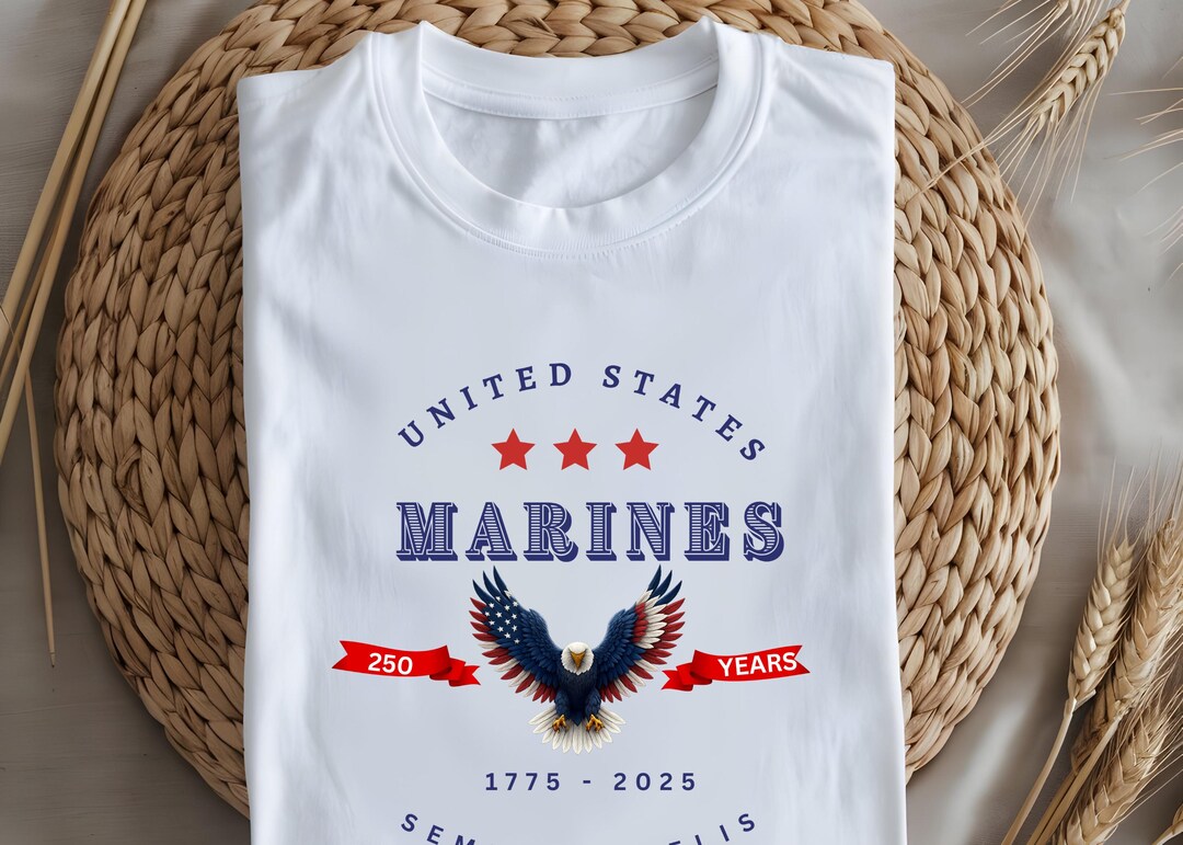 United States Marines 250th Anniversary Shirt, 1775–2025 Semper Fidelis ...