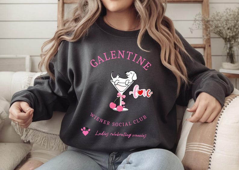 Matching Galentine Sweatshirts, Bestie Galentine Crew Gildan 18000 ...