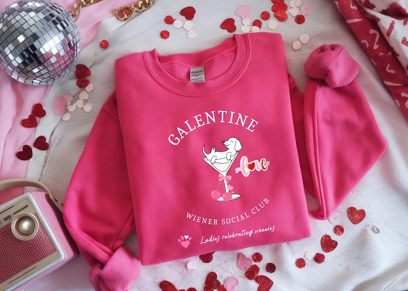 Matching Galentine Sweatshirts, Bestie Galentine Crew Gildan 18000 ...