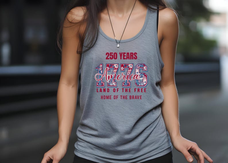 America 1776 Tank Top 250 Years of Freedom Patriotic Shirt Fourth of ...