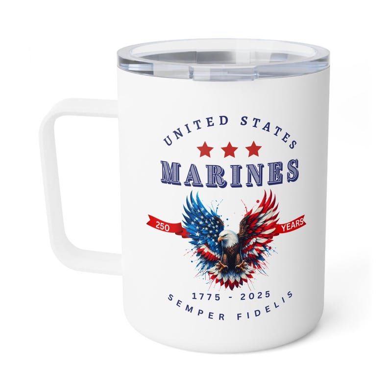 Marine Corps 250th Birthday Insulated Coffee Mug, 10oz | Military ...