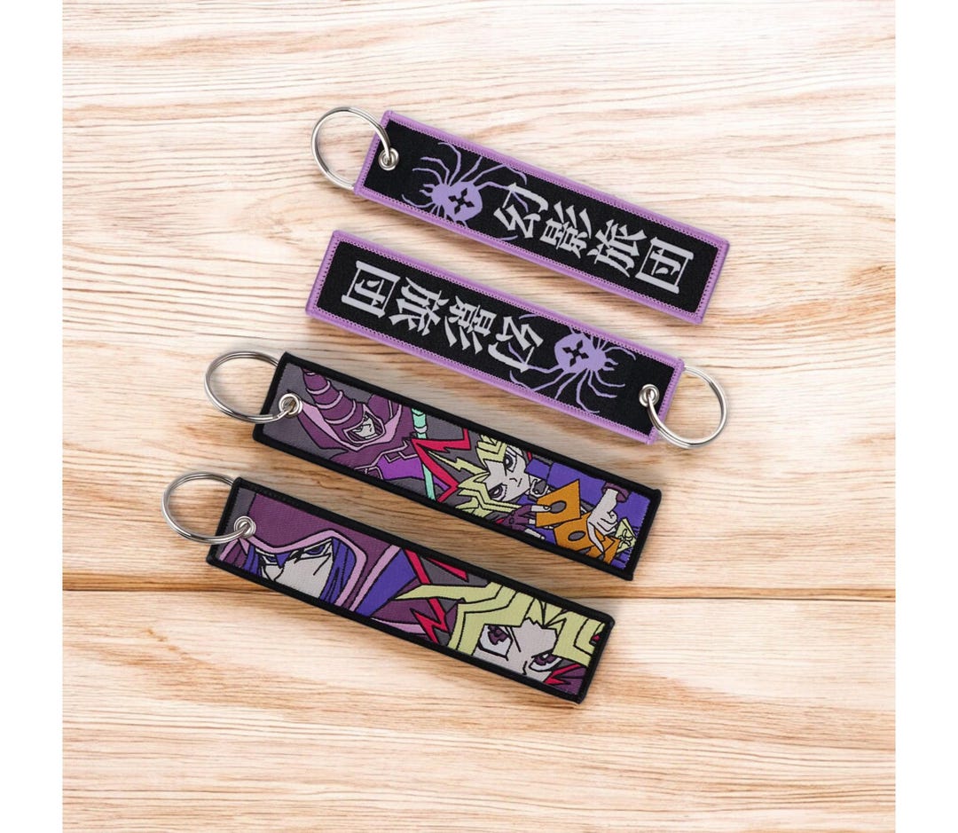 Embroidered Anime Keychains, Kawaii Keychains, Anime Inspired Key Rings ...