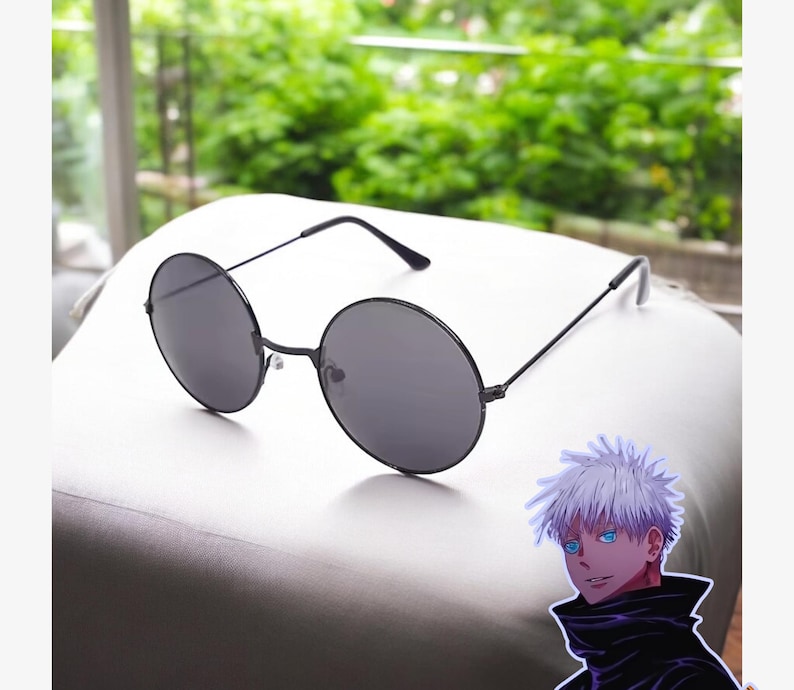 Anime Gojo Satoru Glasses, Jujutsu Kaisen Cosplay Sunglasses, Black ...