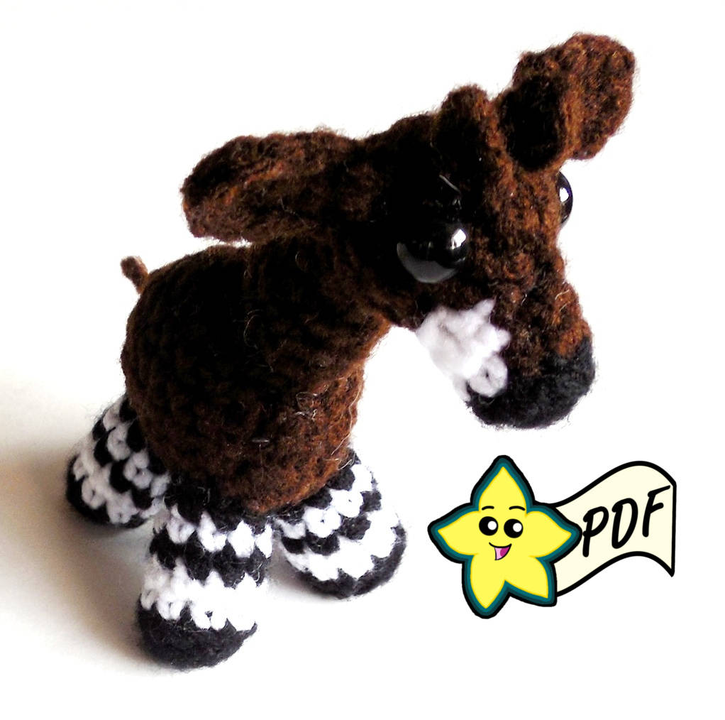 PDF Crochet Amigurumi Animal Pattern: Miniature Okapi Amigurumi PATTERN ...