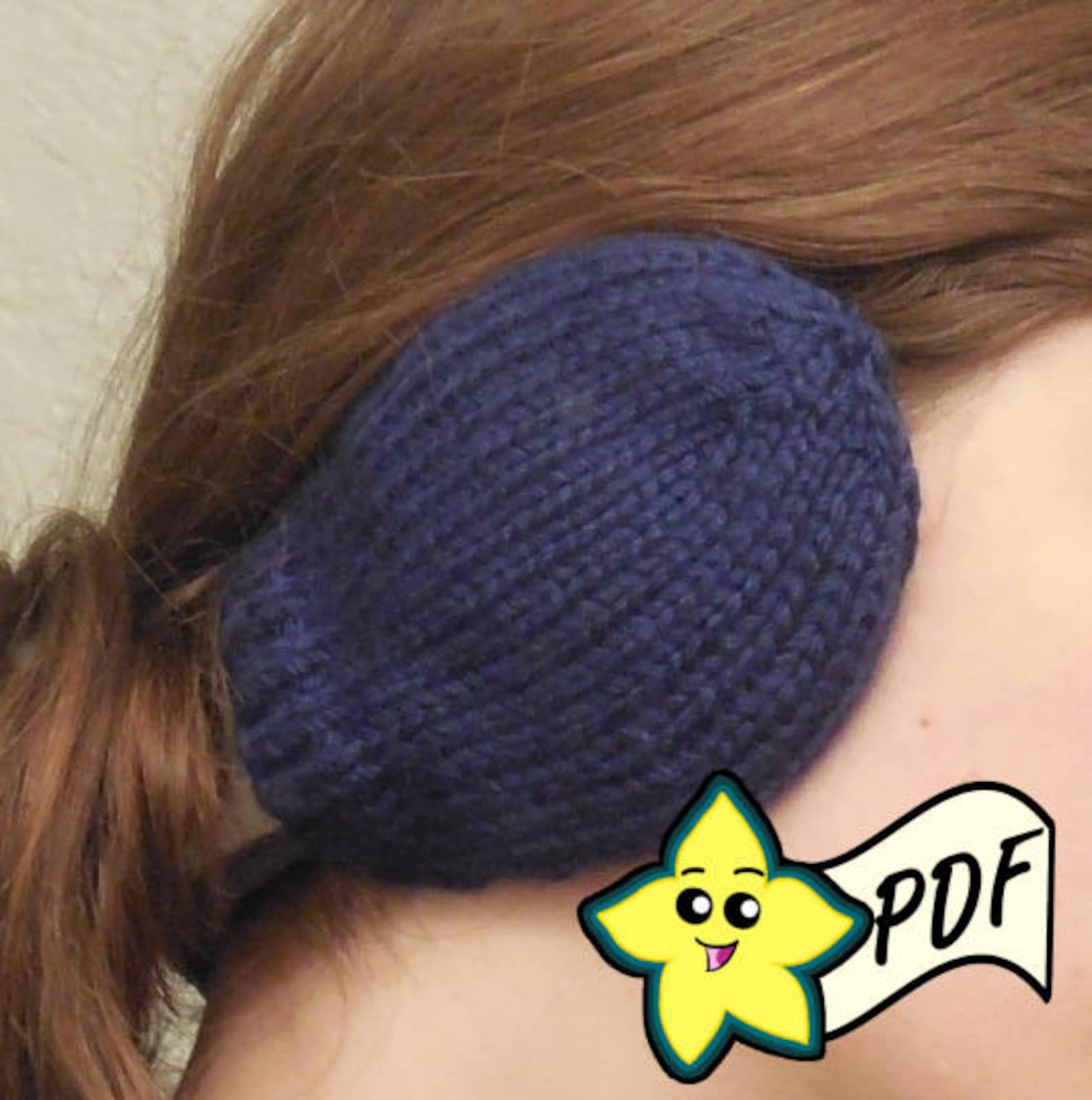 PDF Knit Pattern: Ear Muff Covers (180 Degree Wrap Around Style ...
