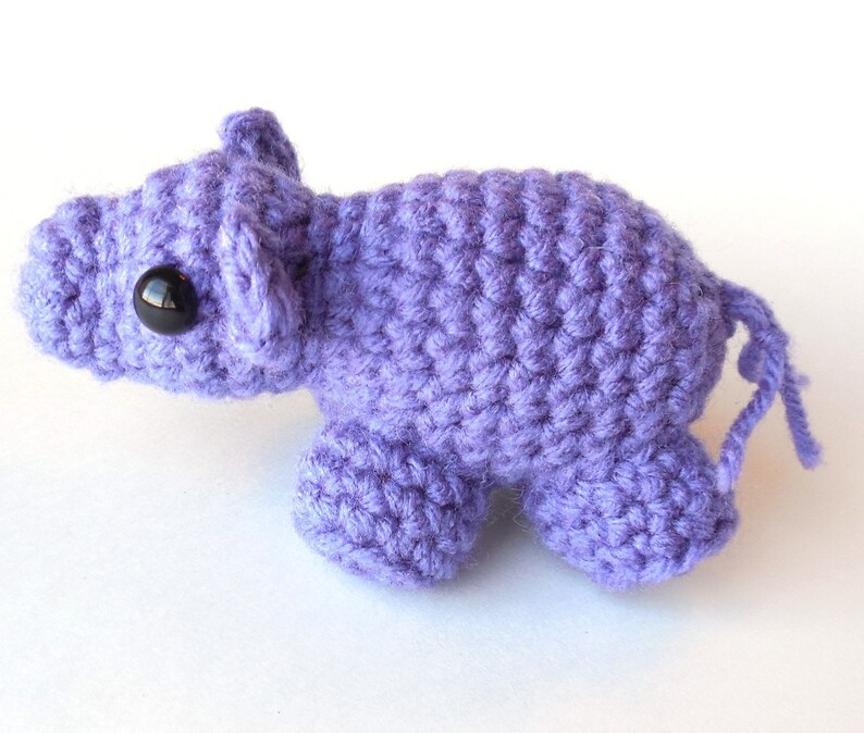 PDF Crochet Amigurumi Animal Patterns: Tiny Hippo Amigurumi PATTERN - Etsy
