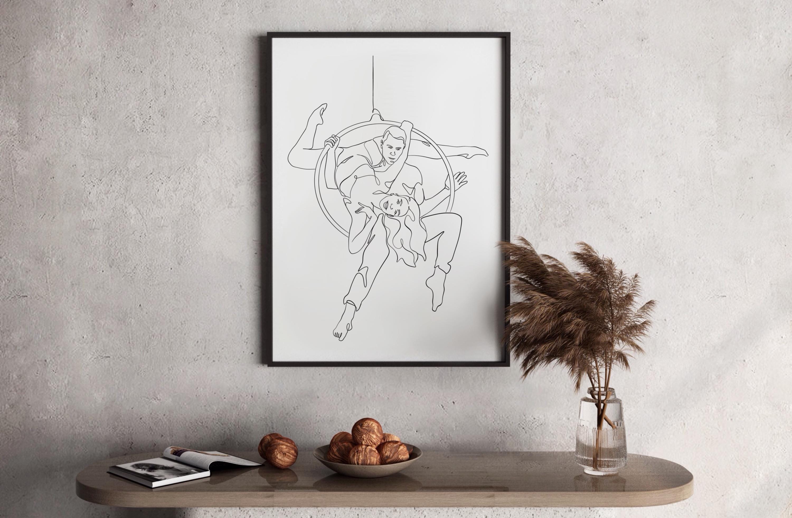 Custom Line Art Portrait, One Line Art, Personalized One Line Drawing ...