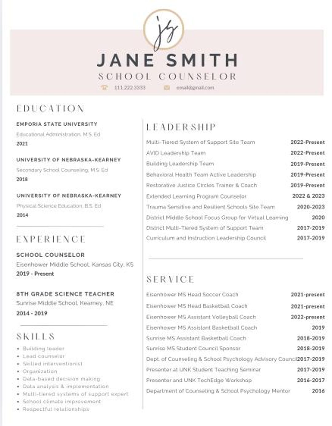 Resume Template - Etsy