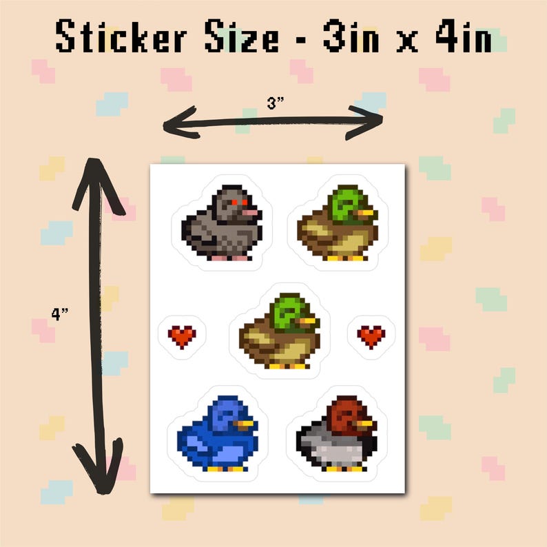 Stardew Valley Duck Sticker Gift for Her Stardew Valley Gift for Him ...