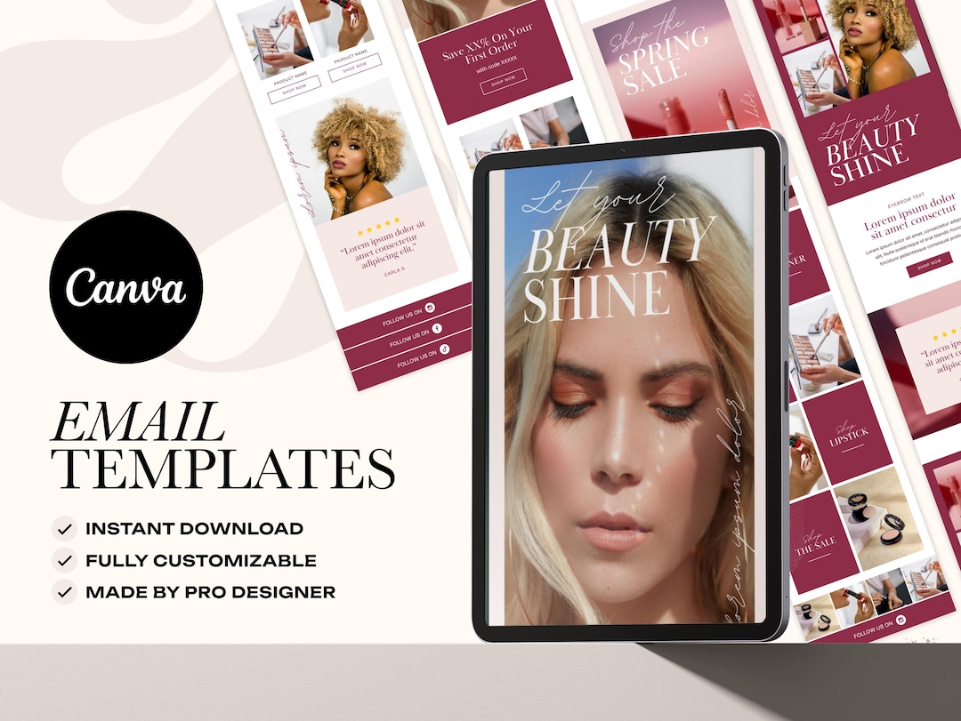 Canva Email Marketing Template Bundle, Boutique Email Design, E ...