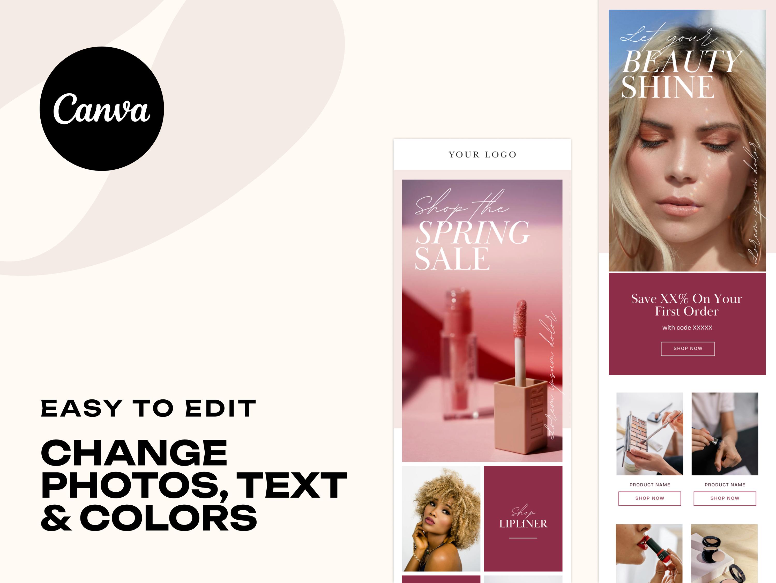 Canva Email Marketing Template Bundle, Boutique Email Design, E ...