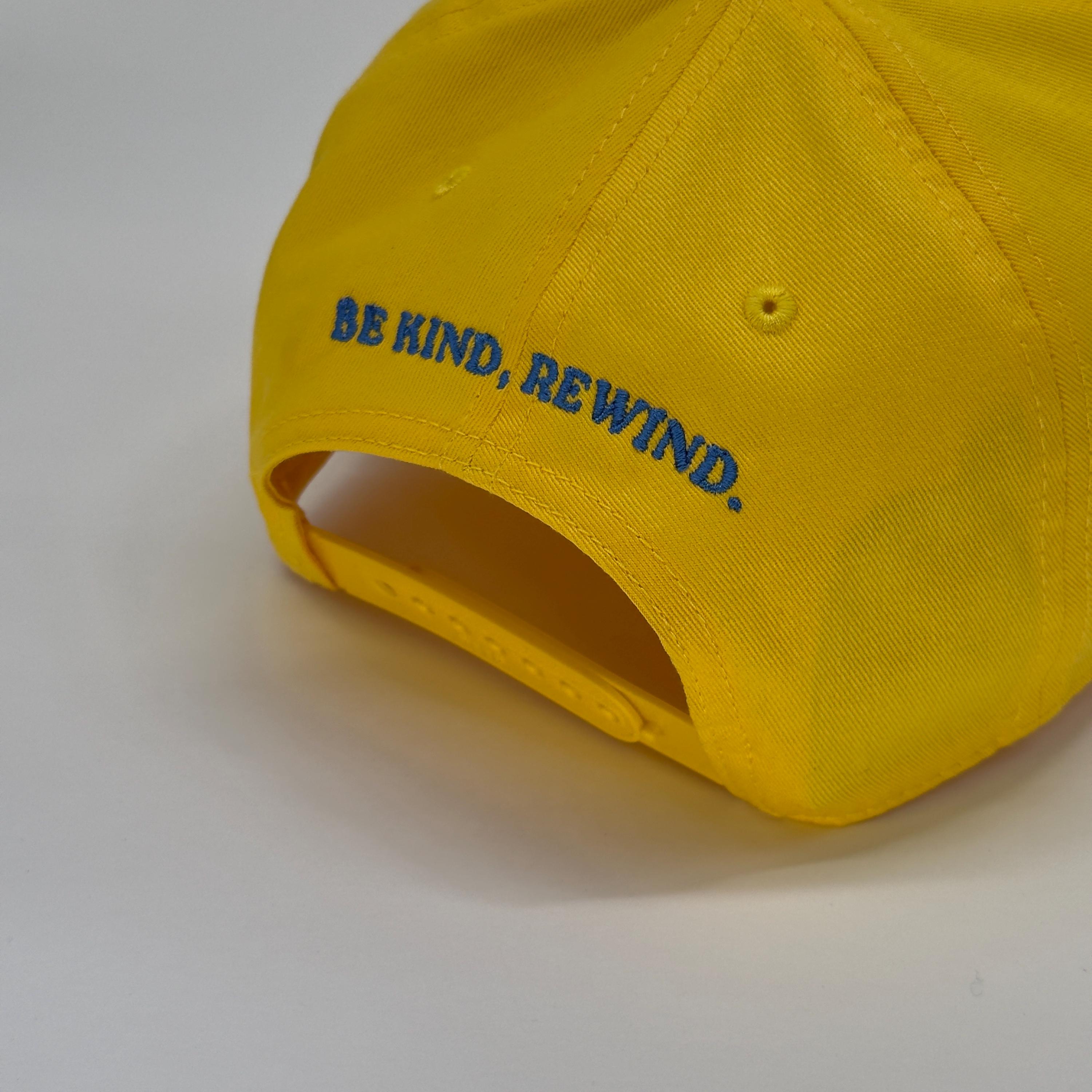 Blockbuster Retro Snapback Hat – Yellow & Blue Embroidered Cap - Etsy