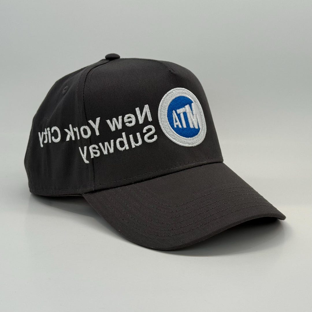 New York City Subway MTA Reverse Logo Hat – Dark Grey Snapback Cap - Etsy