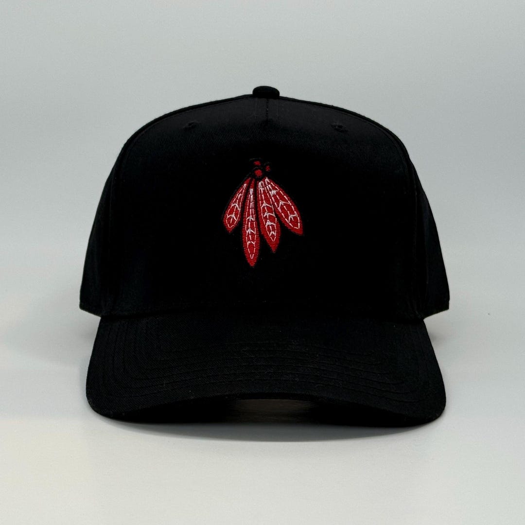 Chicago Blackhawks Feather Hat – Blackout Edition - Etsy