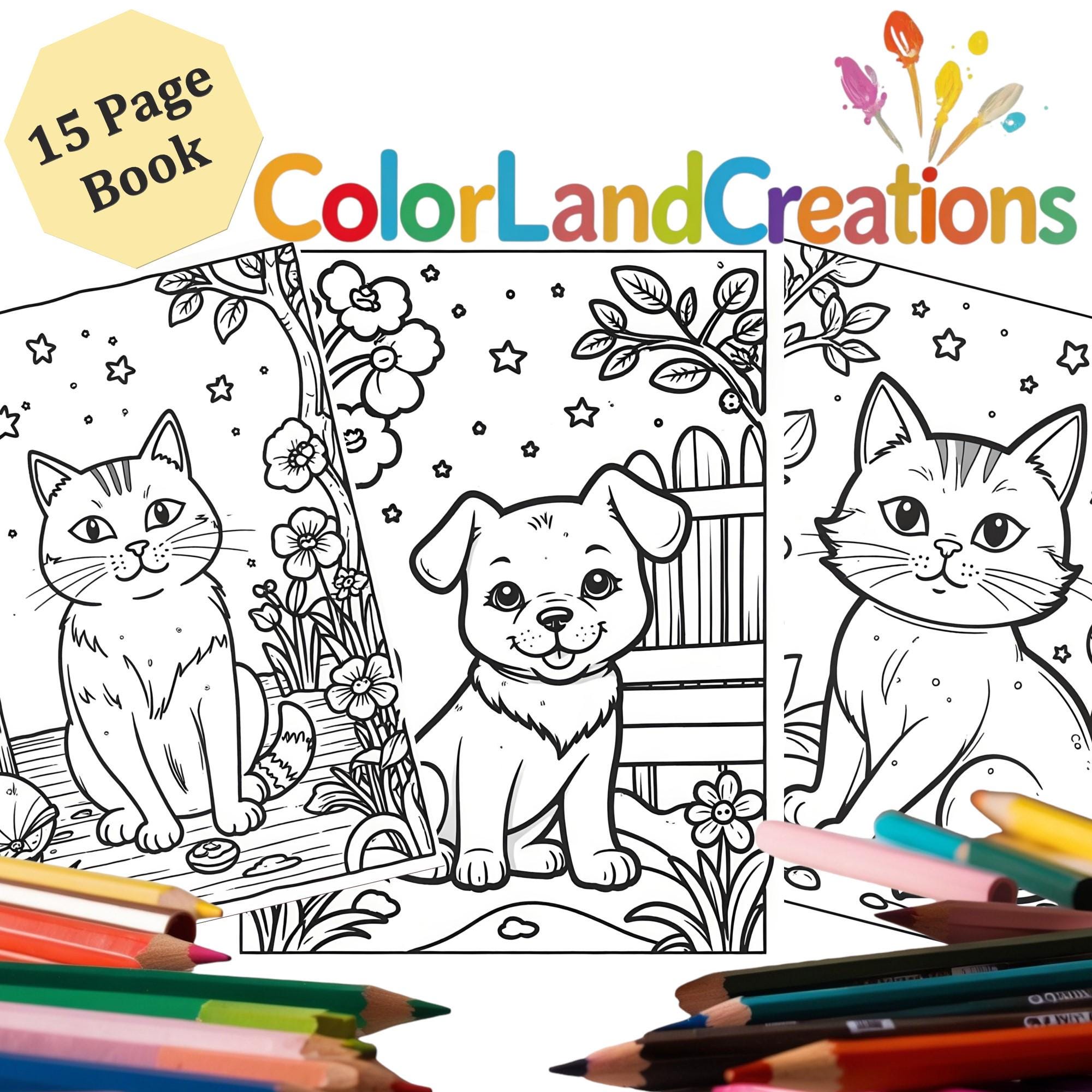 Cute Springtime Moments Coloring Book for Kids - 15 Printable Pages of ...