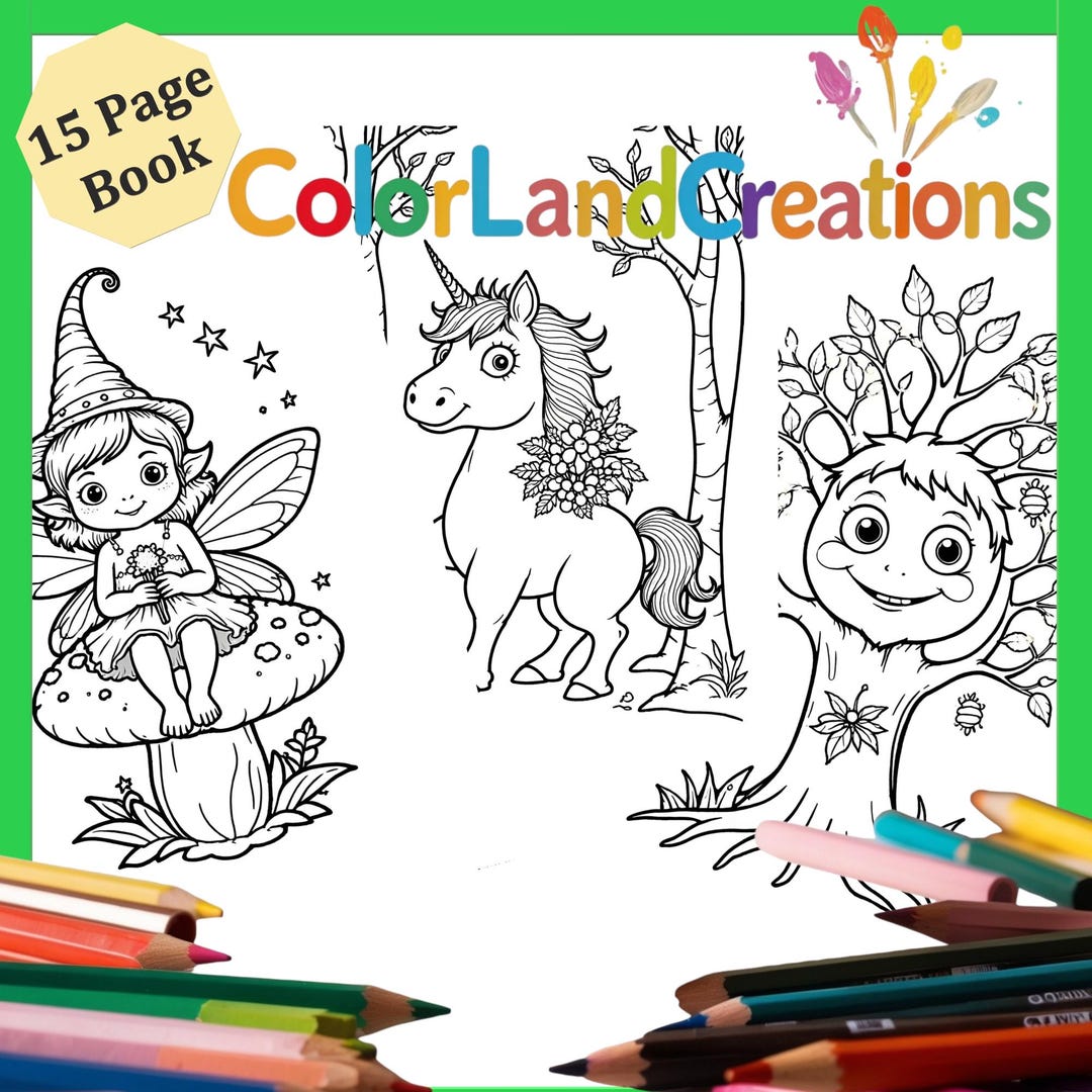 Magic Forest Coloring Book for Kids: Fairies, Unicorns (PDF Download ...