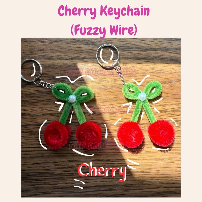 Fuzzy Wire Keychain - Etsy