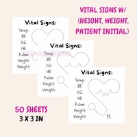 Nursing Vitals Notepad - Etsy
