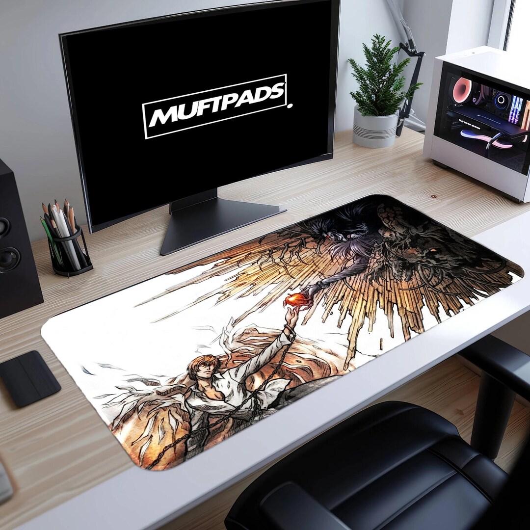 Death Note Desk Mat Dark Anime Mouse Pad Gift for Anime Lovers Death ...
