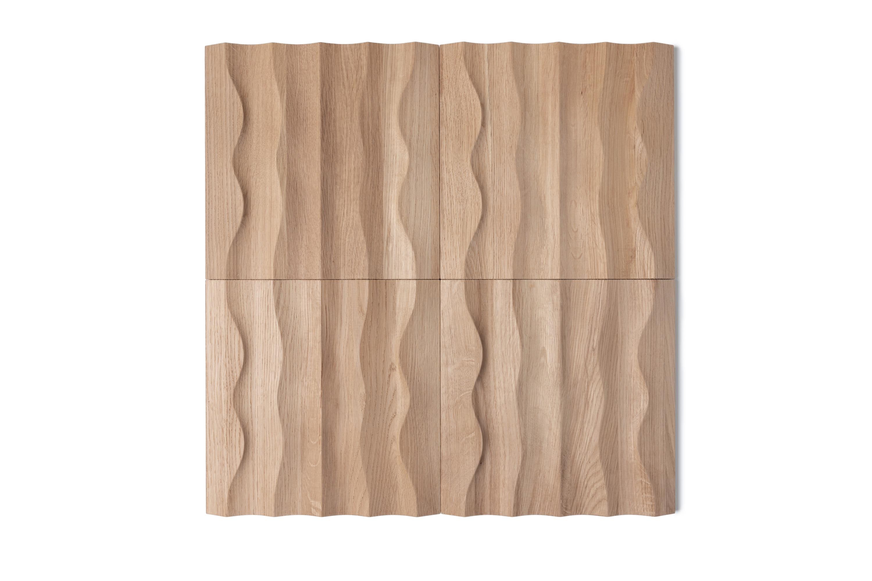 Oak Wave Wall Panels, Modern 3D Wall Art, Home Accent - Etsy