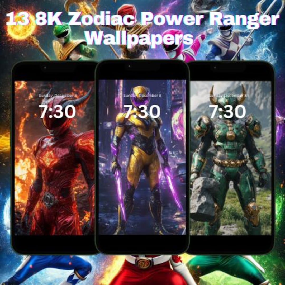 12 Zodiac Power Rangers Mobile Wallpapers - Stunning 8K Zodiac-inspired ...