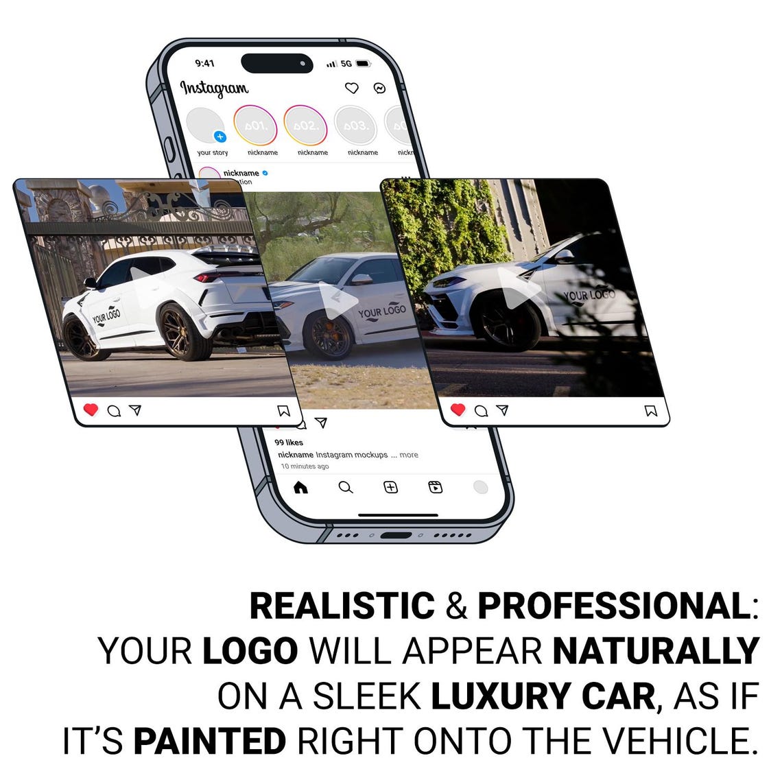 Custom Luxury Car Branding Video Mockup – Add Your Logo in 4K for Ads ...