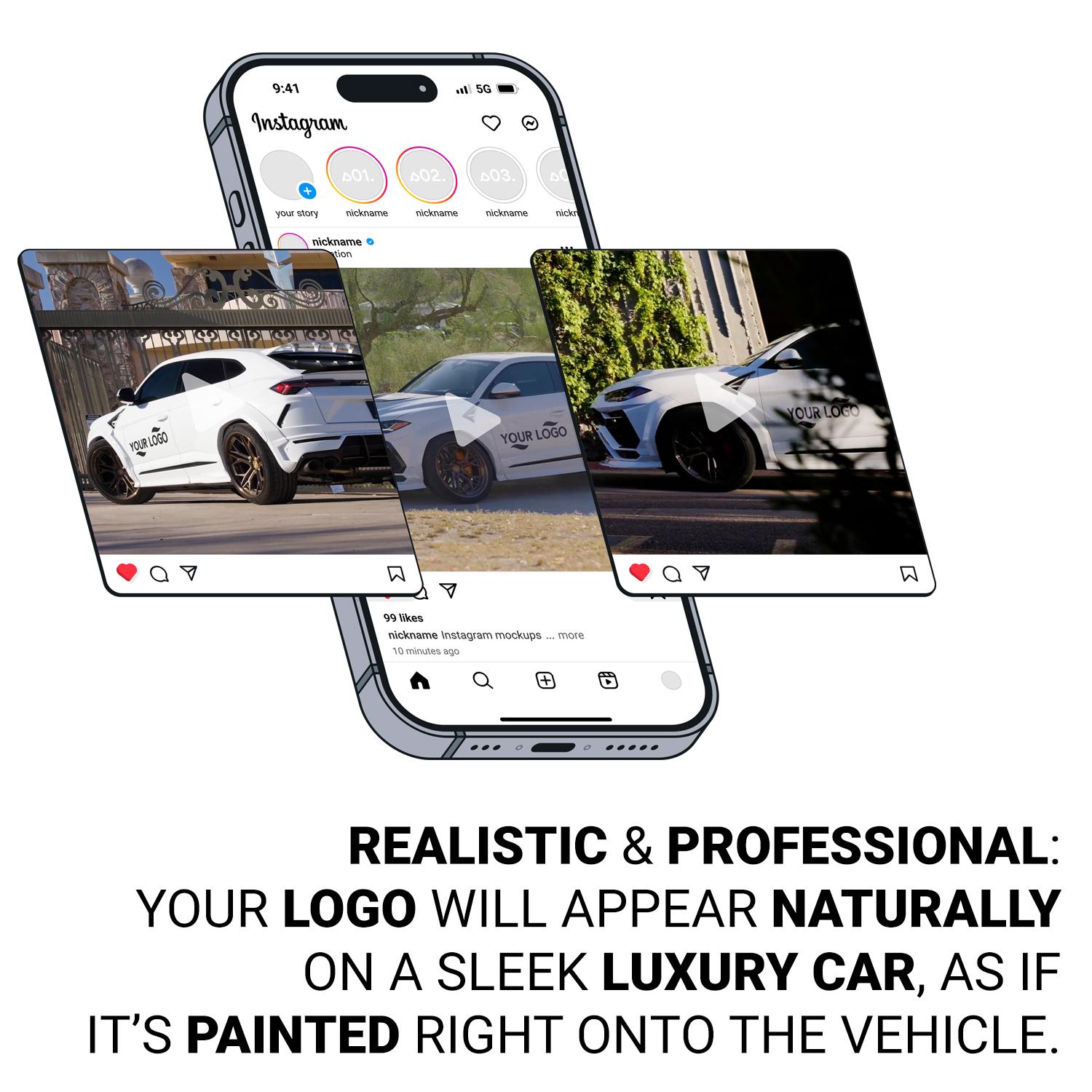 Custom Luxury Car Branding Video Mockup – Add Your Logo in 4K for Ads ...