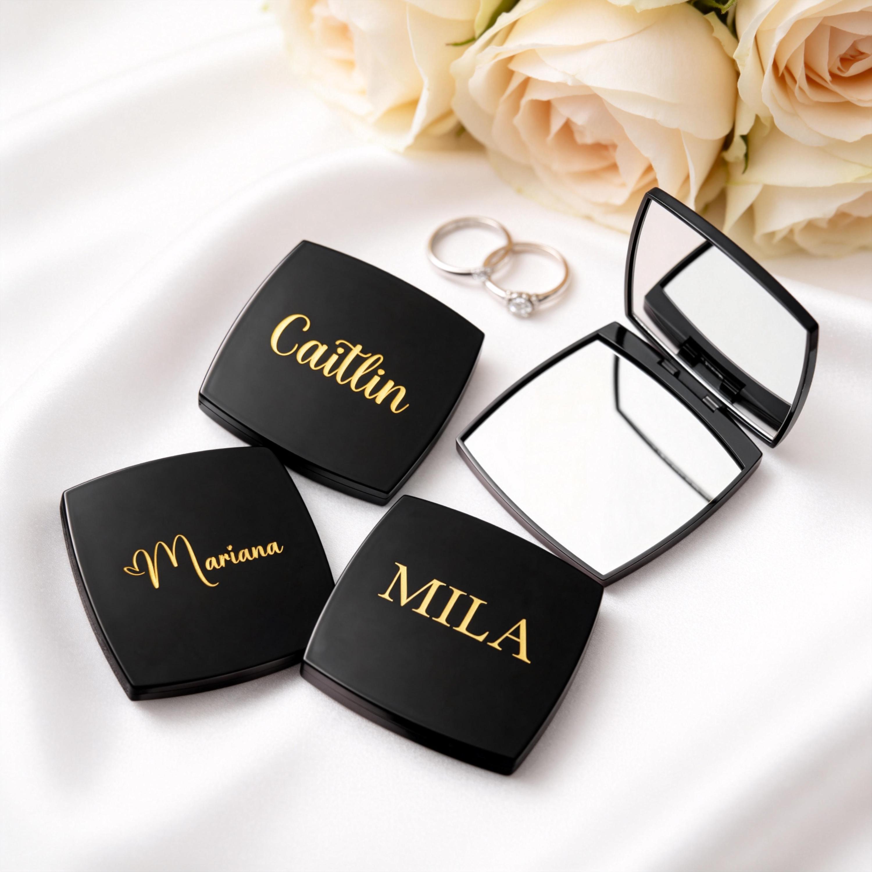 Personalized Engraved Compact Mirror Makeup Mirror,pocket Mirror With ...