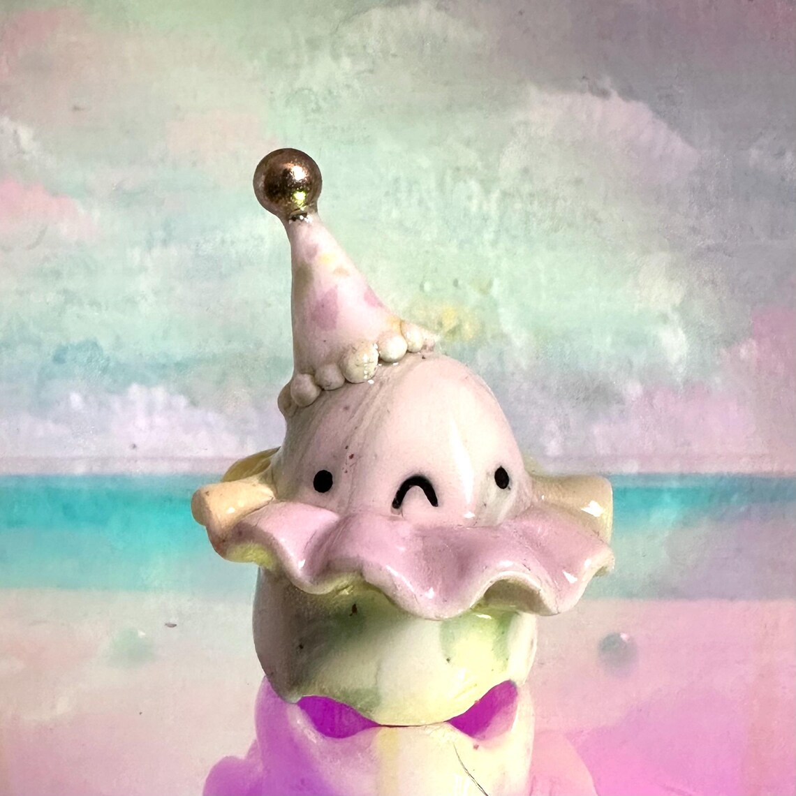 Mini Sad Clown Ghost Figurine Desk Companion - Etsy