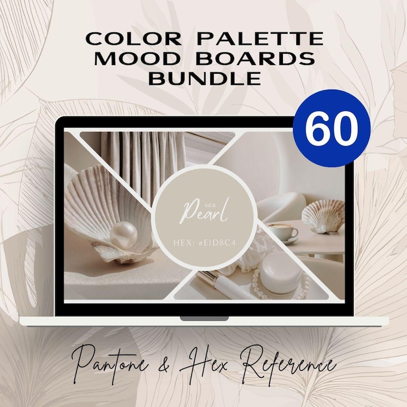 Pantone Color Palettes | 60 Mood Boards Digital & Printable Bundle - Etsy