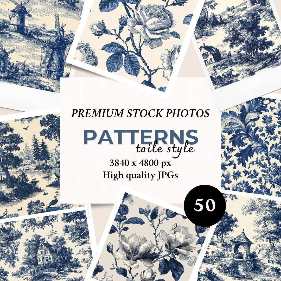 Patterns Toile Style 50 Stock Photos | Images Bundle for Social Media ...
