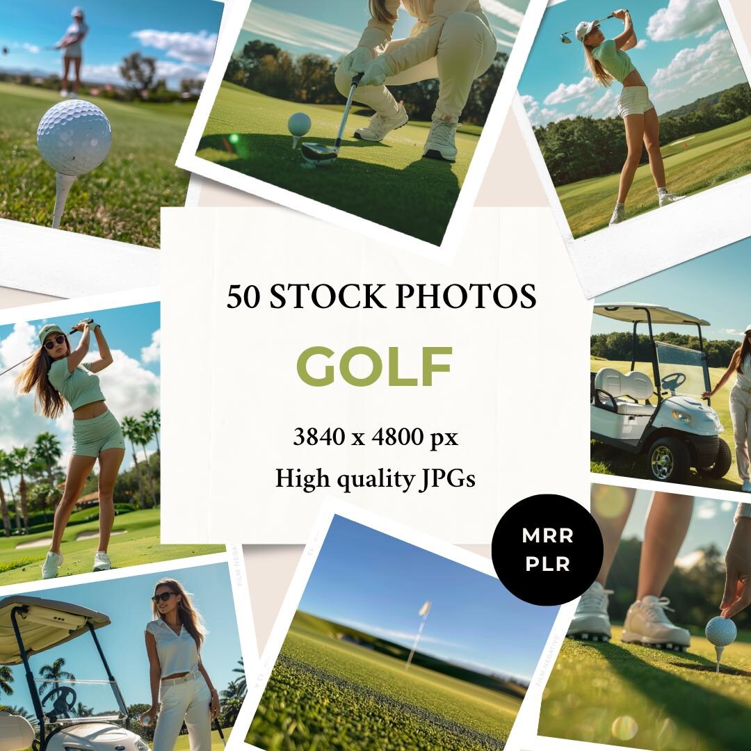 Golf Stock Photos MRR PLR | Sport Activity Health | Instagram Post Faceless Reel Cover Website ...
