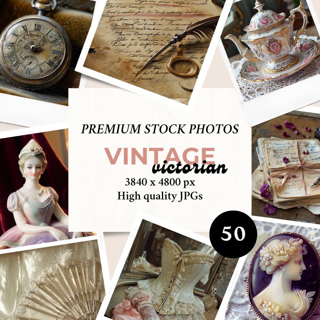 Vintage Victorian 50 Stock Photos | Images Bundle for Social Media ...