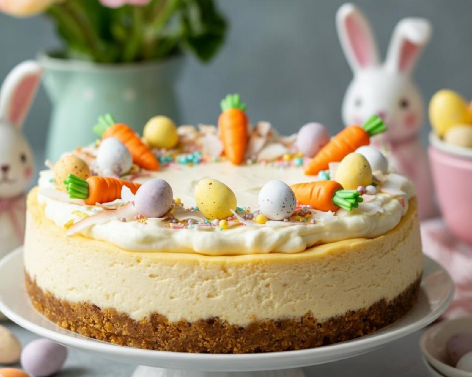 Festive Easter Carrot Cheesecake Recipe, Easter Dessert Idea, Carrot ...