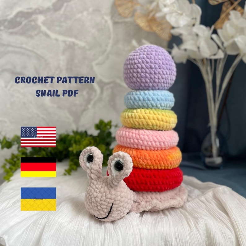 Pyramid Snail Crochet Pattern Plushies Amigurumi - Etsy